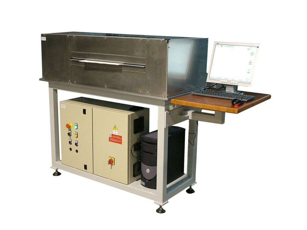 Escáner LASER para comprobar el perfil de papel, cartón y productos en ...